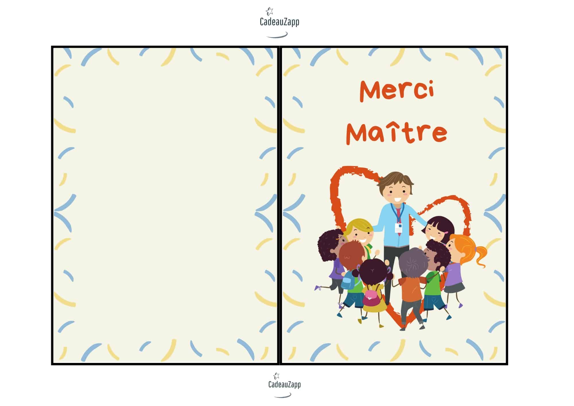 Carte Merci Maître Gratuite - 2026 - CadeauZapp